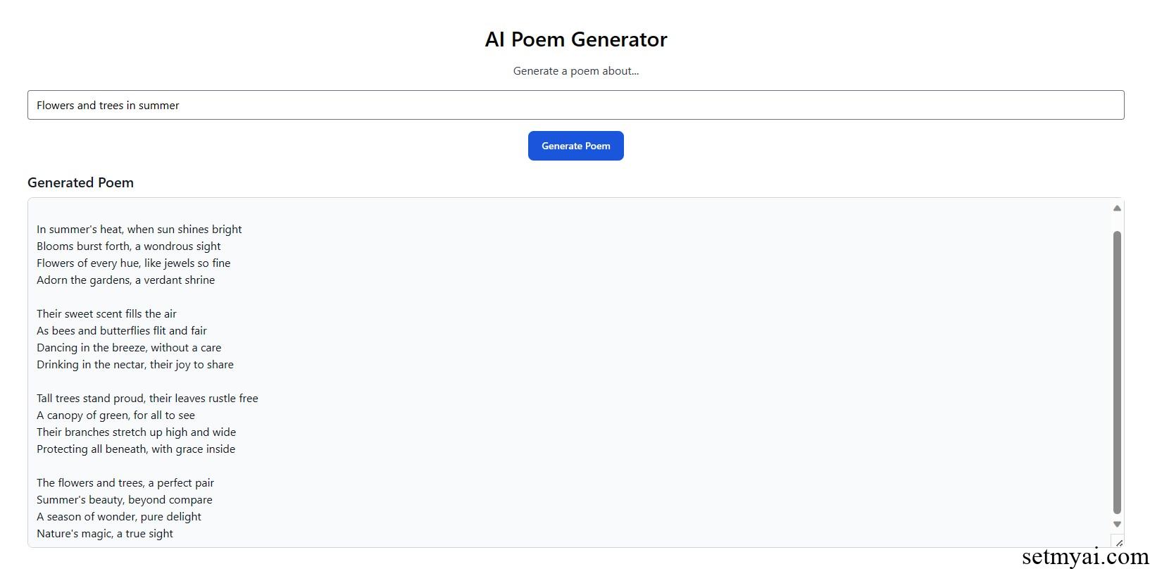 Poem Generator an AI-based Poetry Creation Tool - AI Tools Navigation