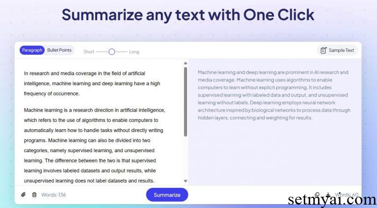 Summary Generator an AI Text Summary Tool - AI Tools Navigation